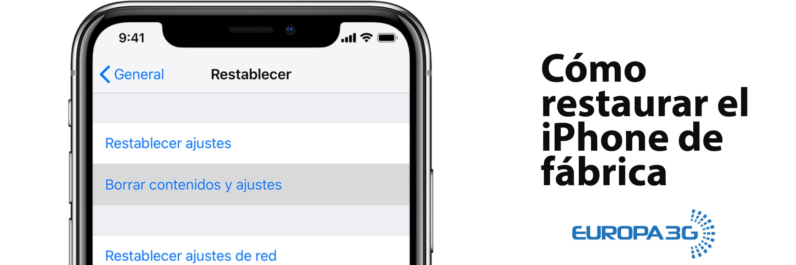 Cómo restaurar el iPhone de fábrica